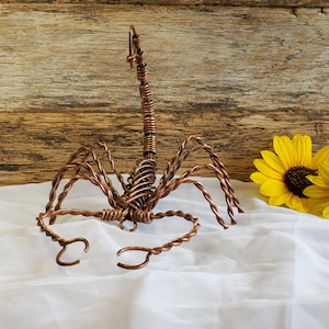 Large Handmade Copper Scorpion - Rustic Wire Sculpture - Recycled ...