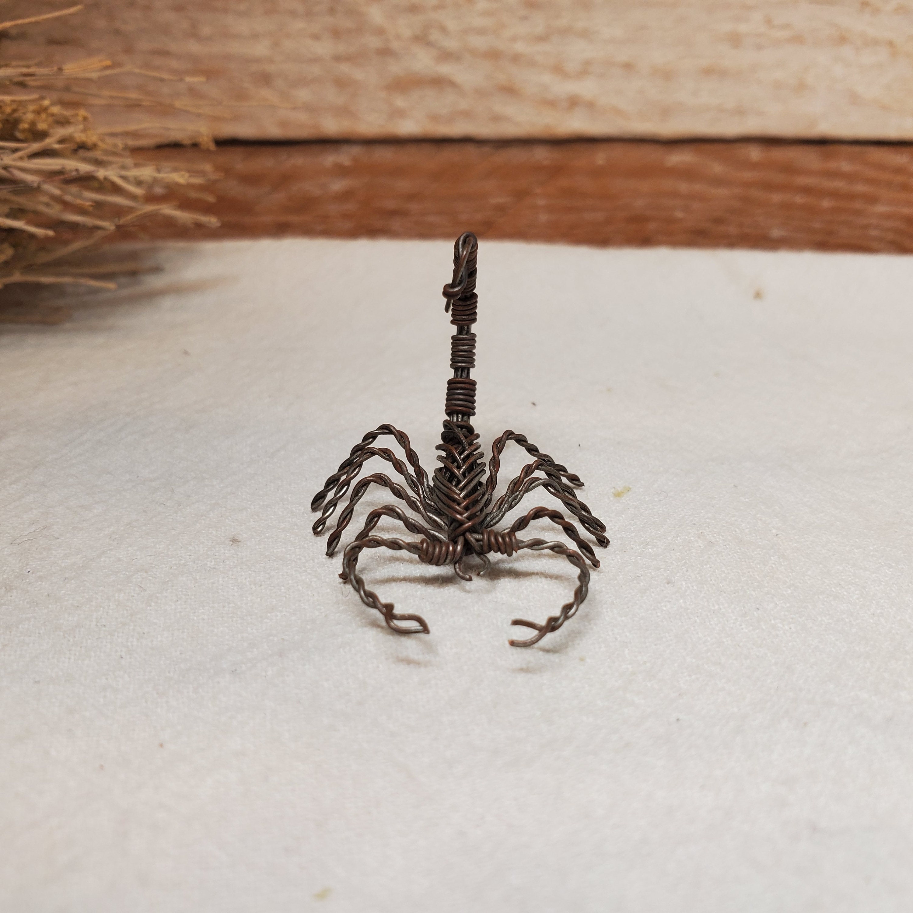 Small Handmade Copper Scorpion - Rustic Wire Sculpture - Recycled ...