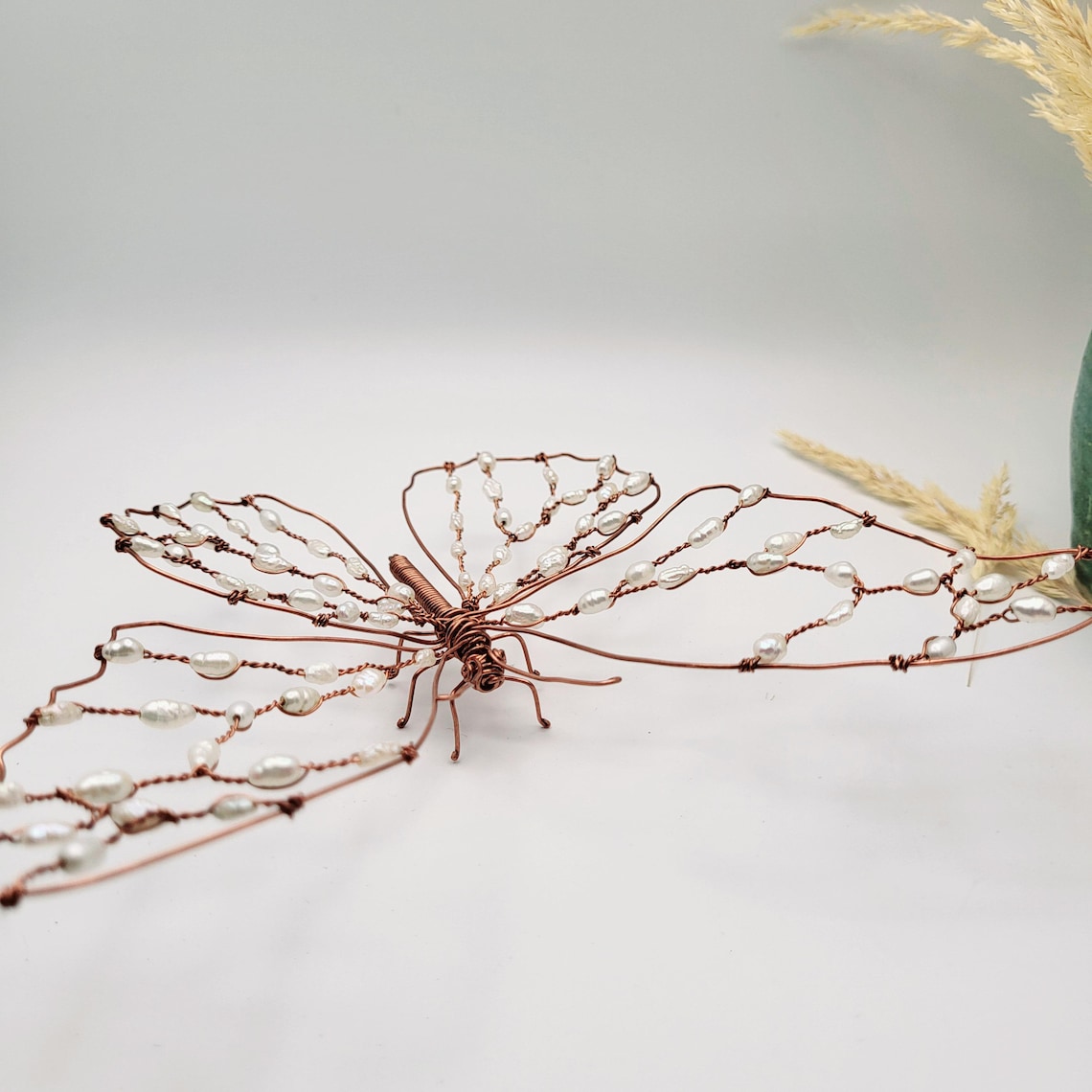 Handmade Wire Butterfly - Wire Sculpture - Recycled Copper Wire - Wire ...