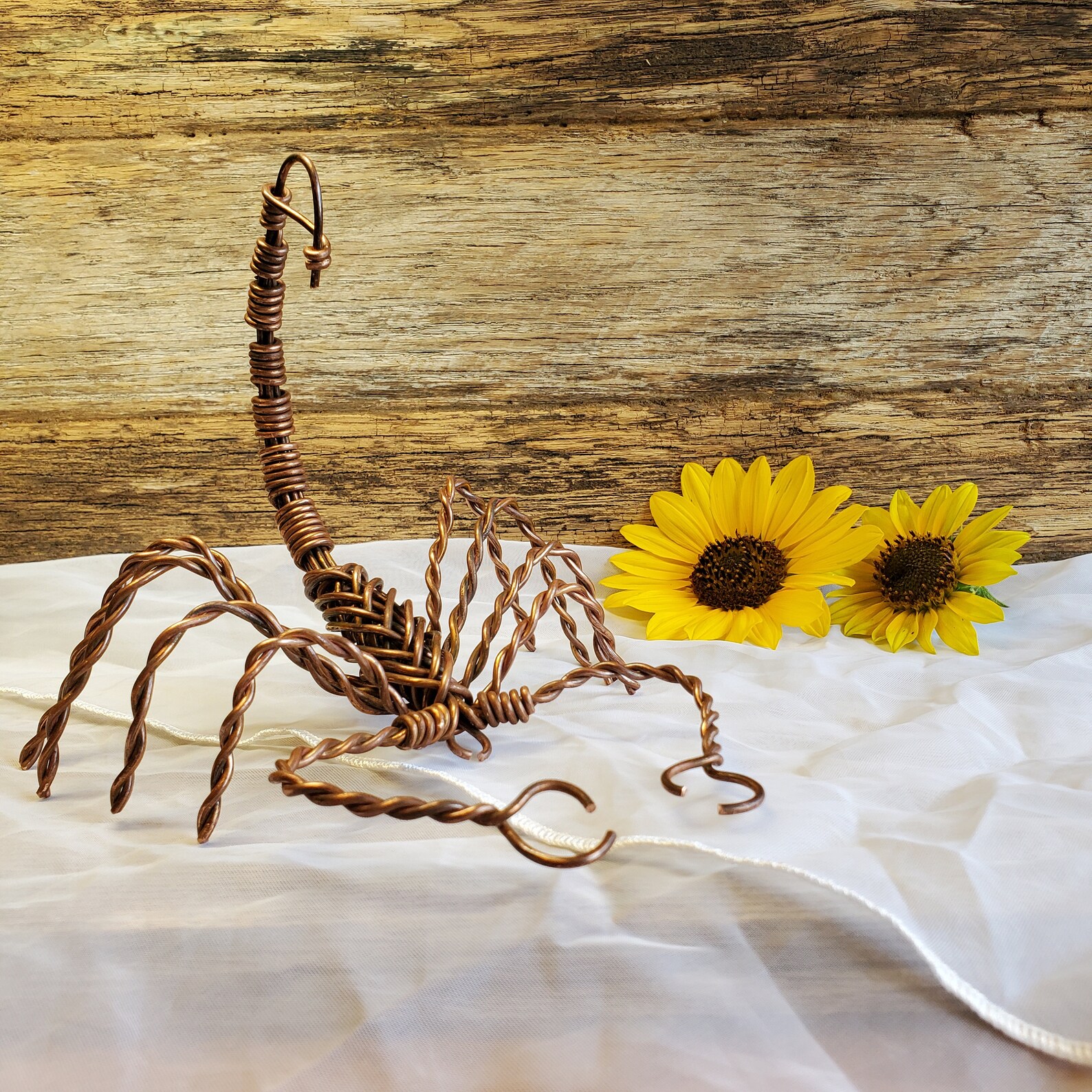 Large Handmade Copper Scorpion - Rustic Wire Sculpture - Recycled ...