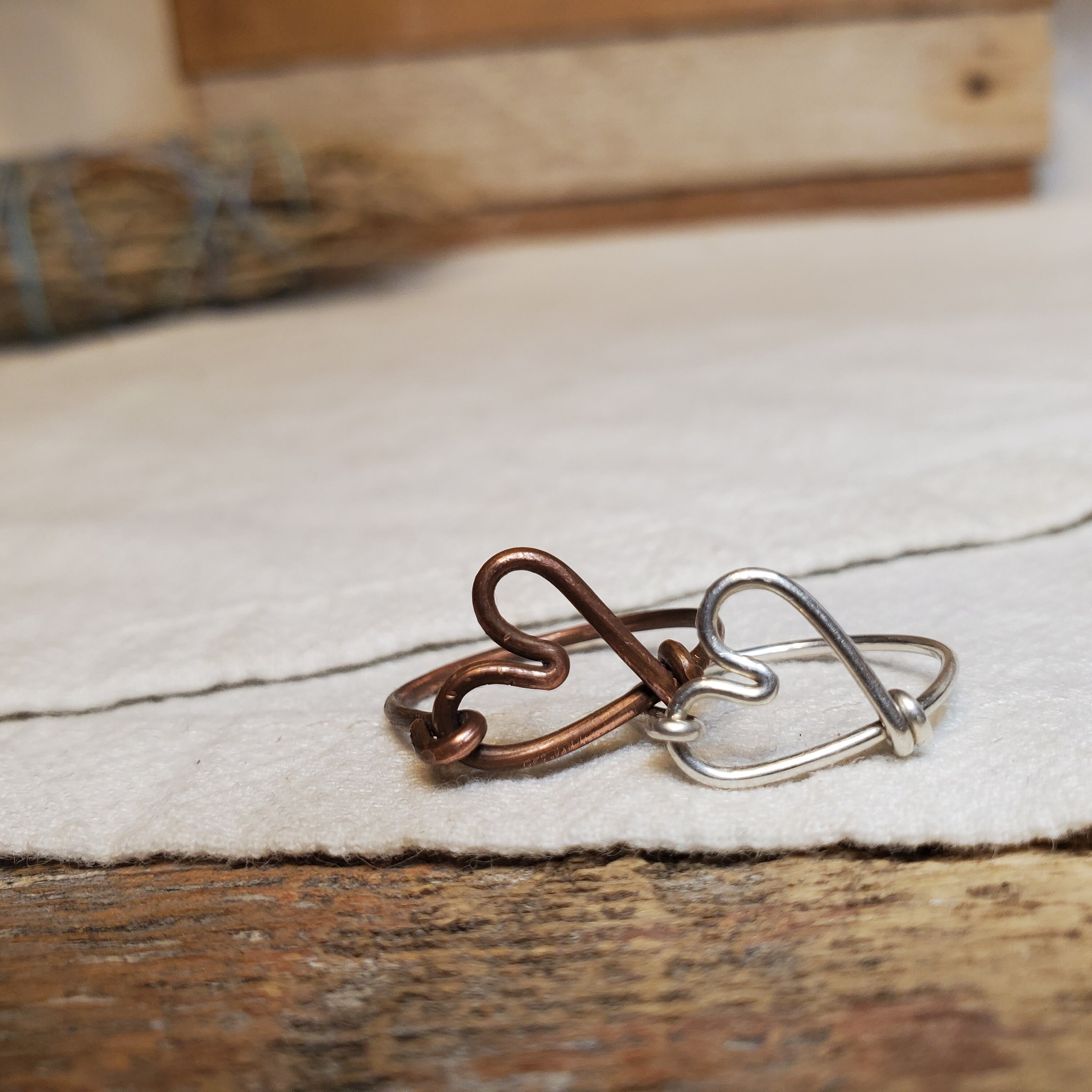 Wire Heart Ring Handmade Copper Ring Handmade Copper Ring Rustic Ring ...