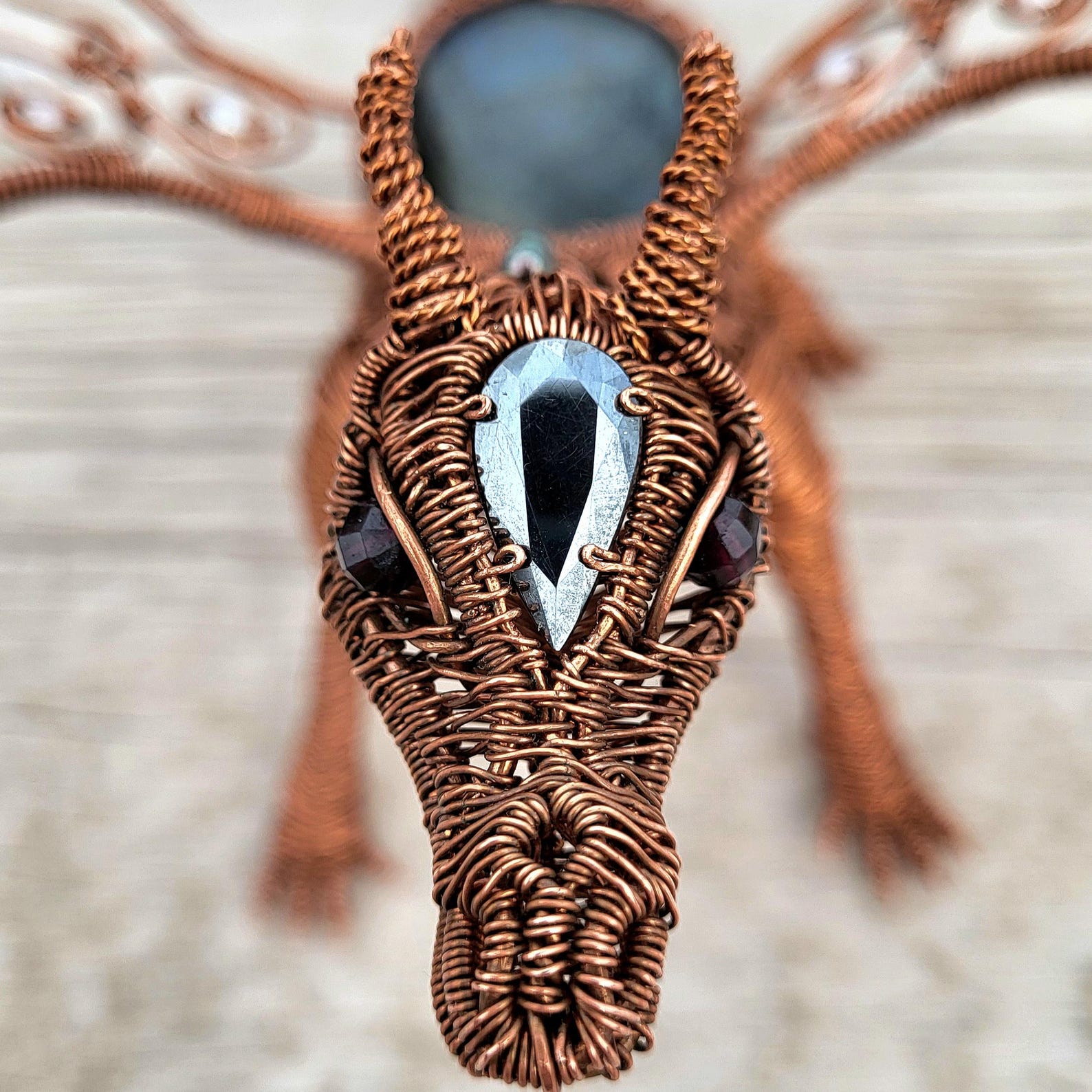 Handmade Wire Wrapped Dragon - Recycled Copper Wire - Large Wire ...