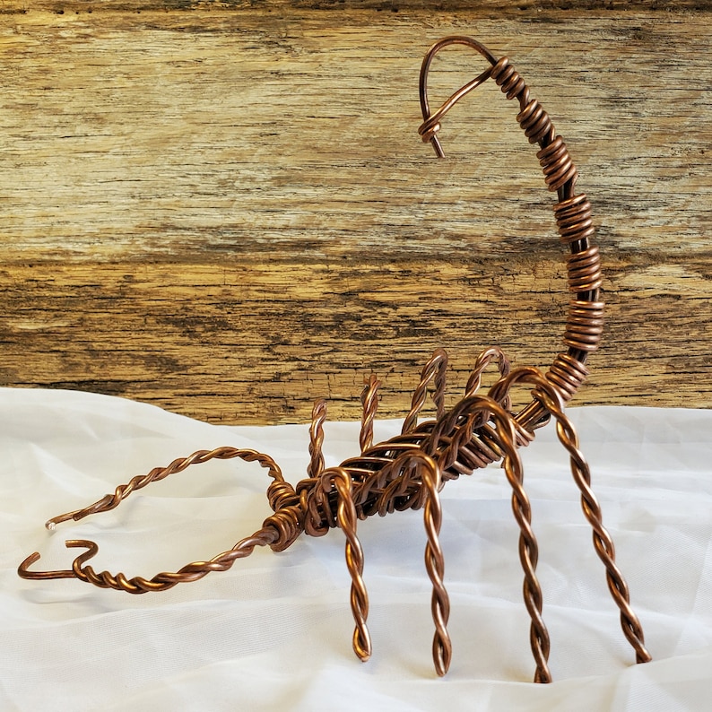 Large Handmade Copper Scorpion - Rustic Wire Sculpture - Recycled ...