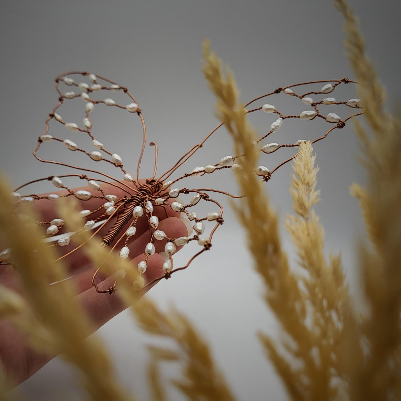 Handmade Wire Butterfly - Wire Sculpture - Recycled Copper Wire - Wire ...