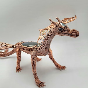 Handmade Wire Wrapped Dragon - Recycled Copper Wire - Large Wire ...
