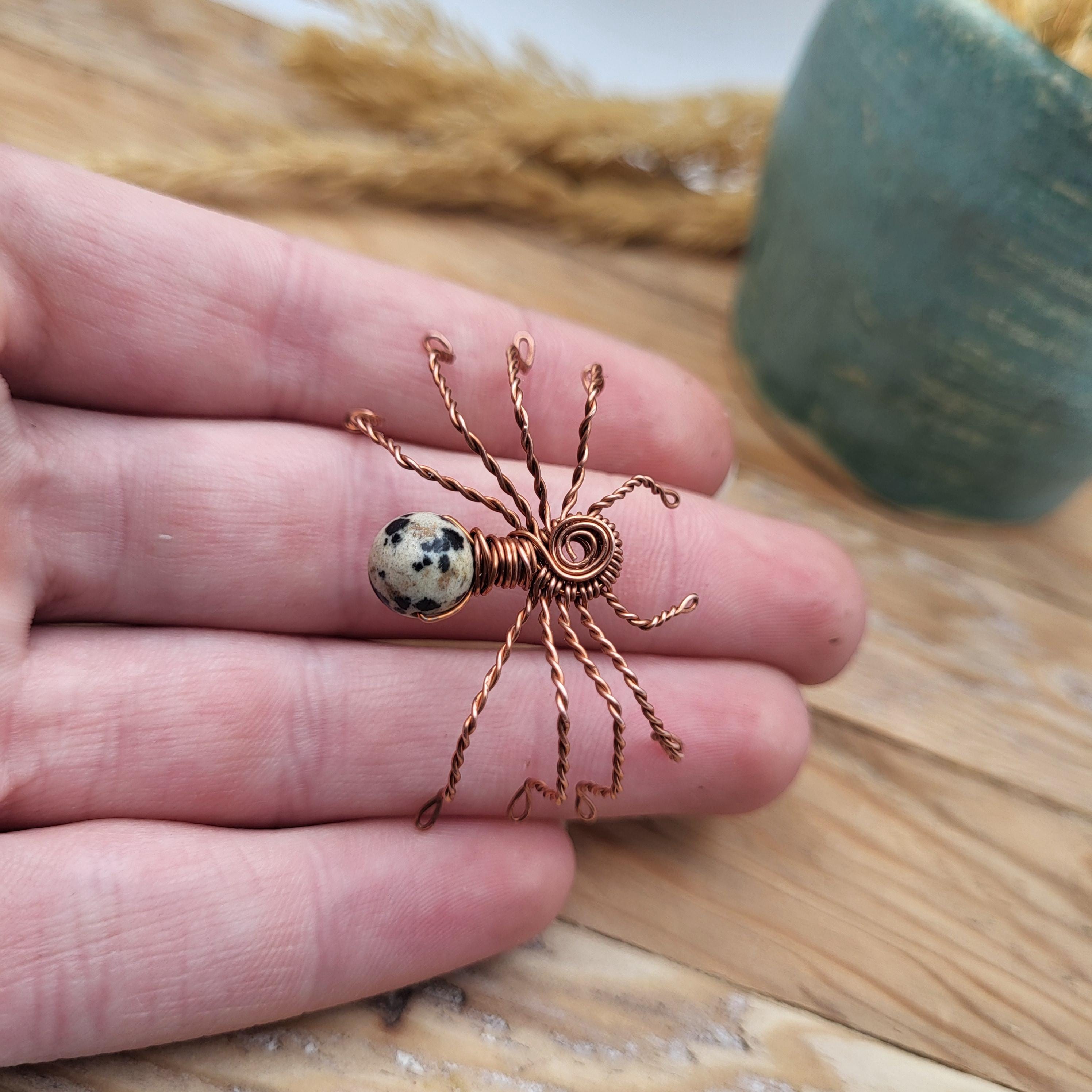 Handmade Copper Spider - Rustic Wire Sculpture - Recycled Copper - Wire ...
