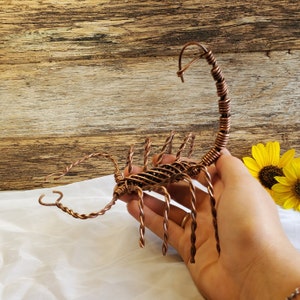 Large Handmade Copper Scorpion - Rustic Wire Sculpture - Recycled ...