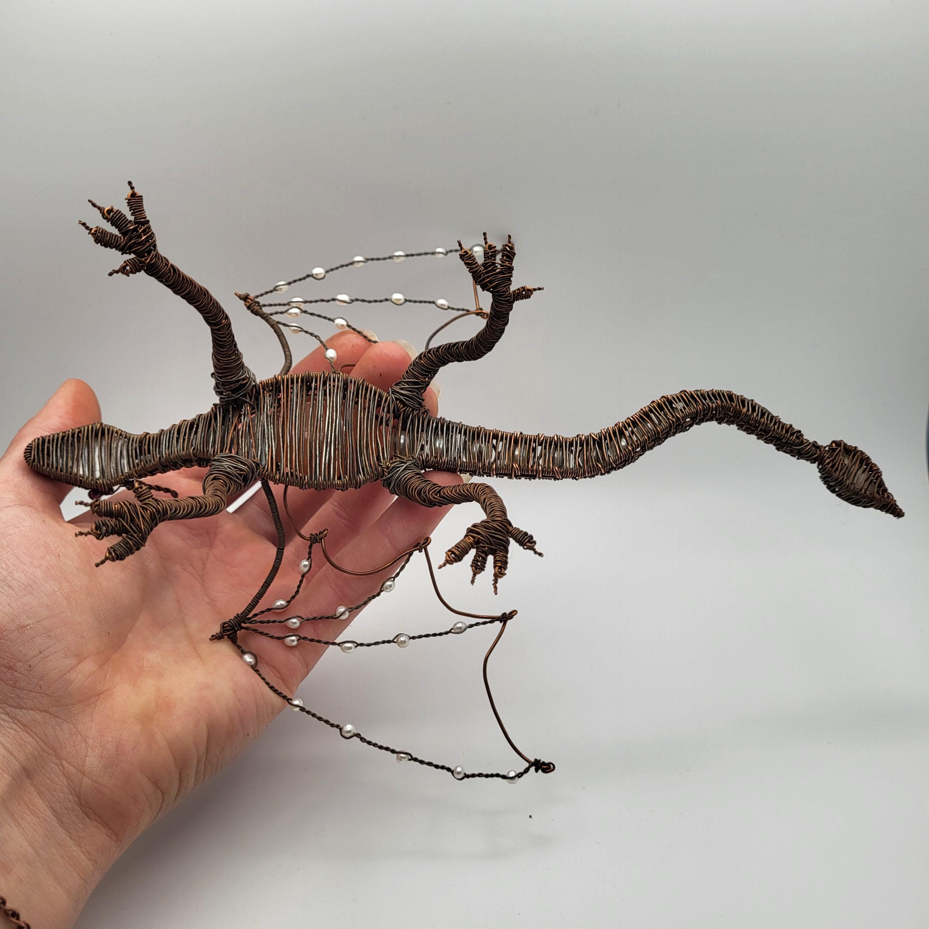 Handmade Wire Dragon - Wire Sculpture - Recycled Copper Wire - Wire ...