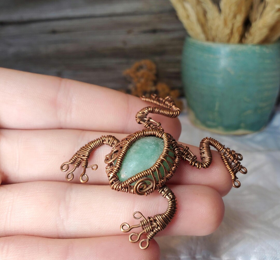Wire Wrapped Frog - Handmade Copper Frog - Recycled Copper - Wire Frog ...