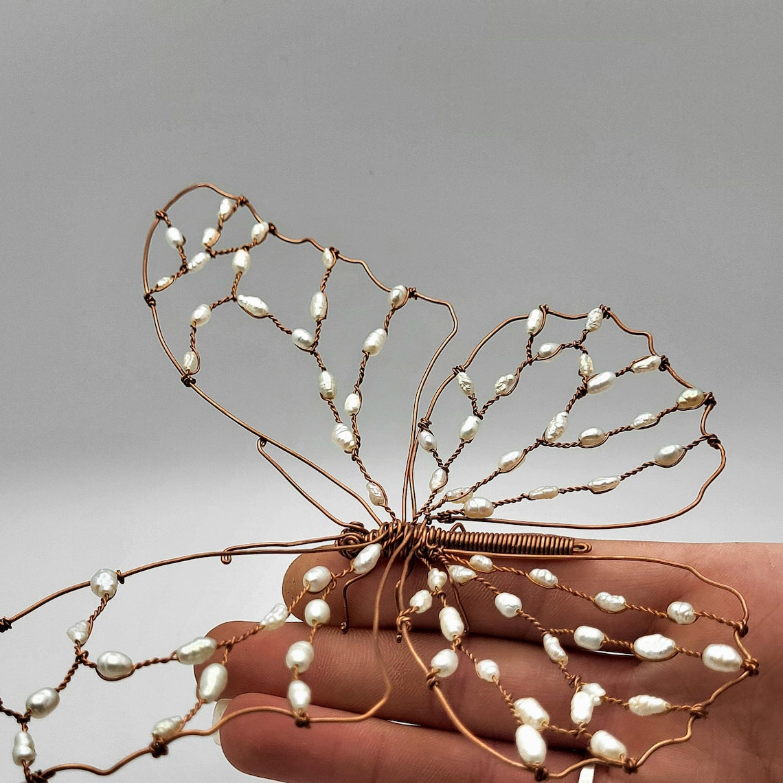 Handmade Wire Butterfly - Wire Sculpture - Recycled Copper Wire - Wire ...
