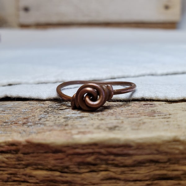Copper Wire Ring - Etsy