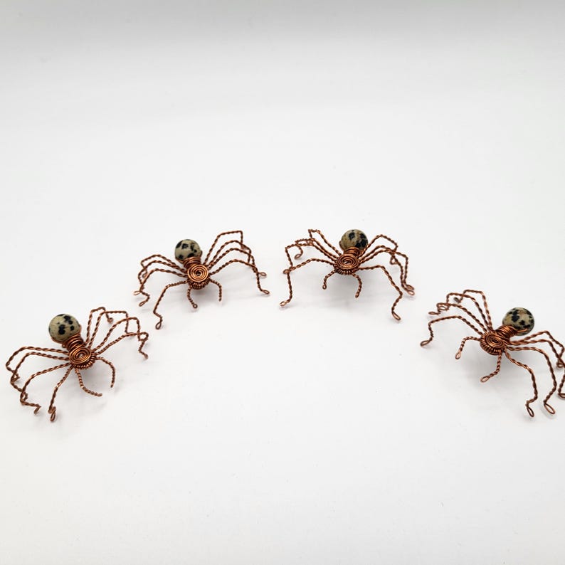 Handmade Copper Spider - Rustic Wire Sculpture - Recycled Copper - Wire ...