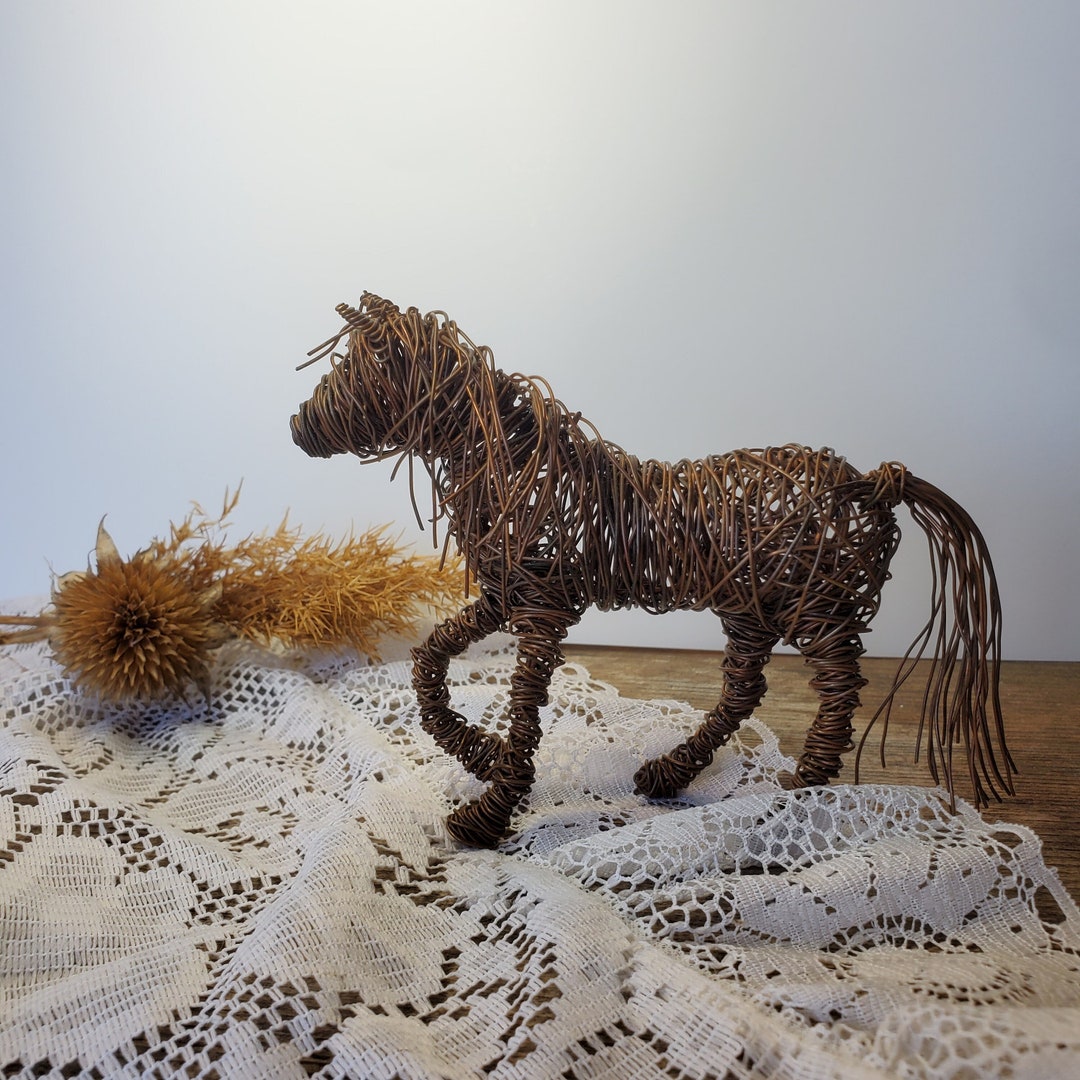 Handmade Copper Horse - Rustic Wire Sculpture - Wire Horse Sculpture ...