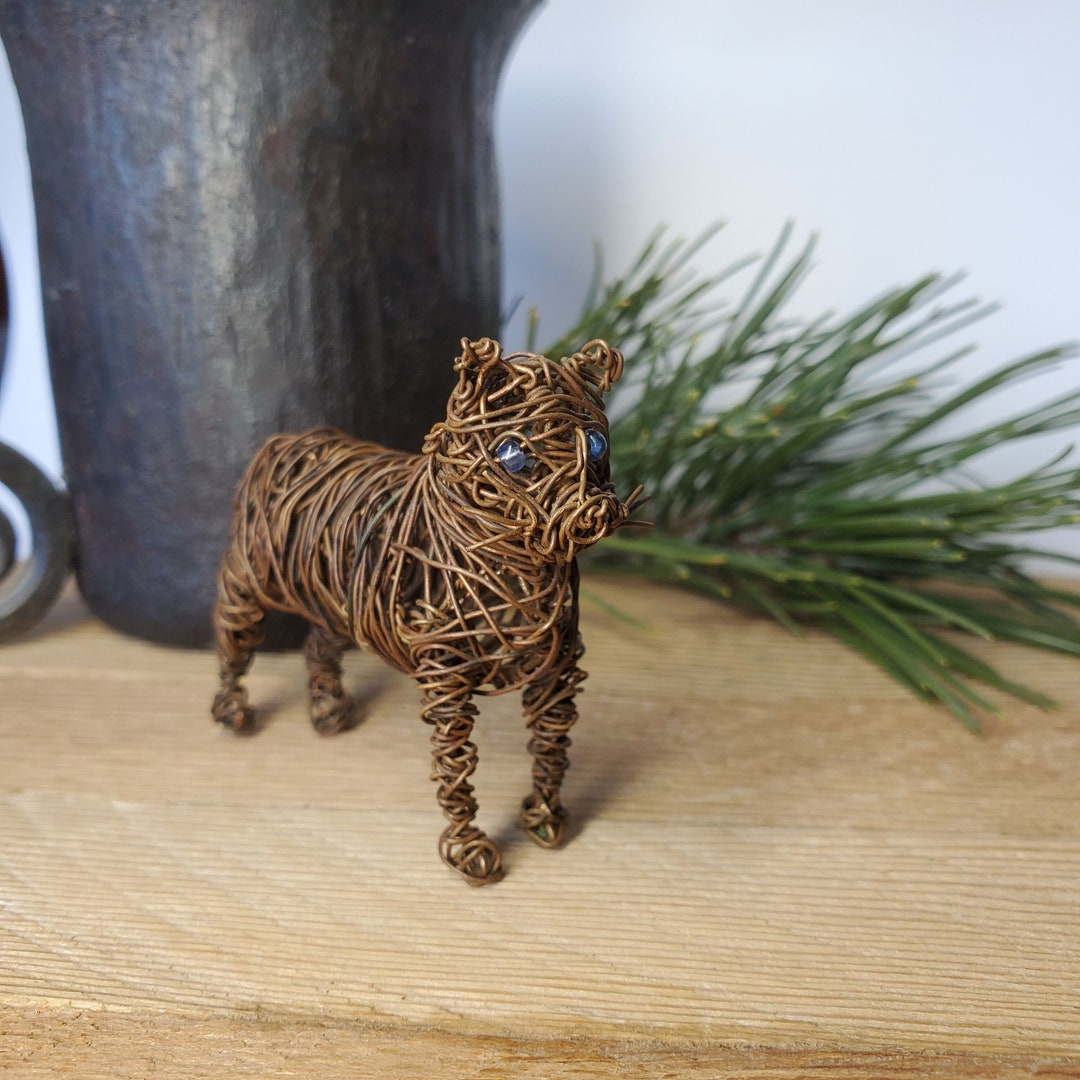 Wire Cat Sculpture Copper Wire Sculpture Handmade Wire Cat Copper Cat ...