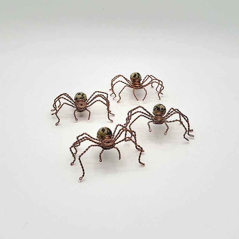 Handmade Copper Spider - Rustic Wire Sculpture - Recycled Copper - Wire ...