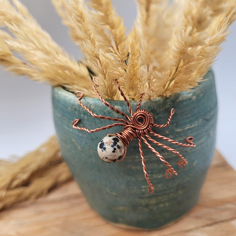 Handmade Copper Spider - Rustic Wire Sculpture - Recycled Copper - Wire ...