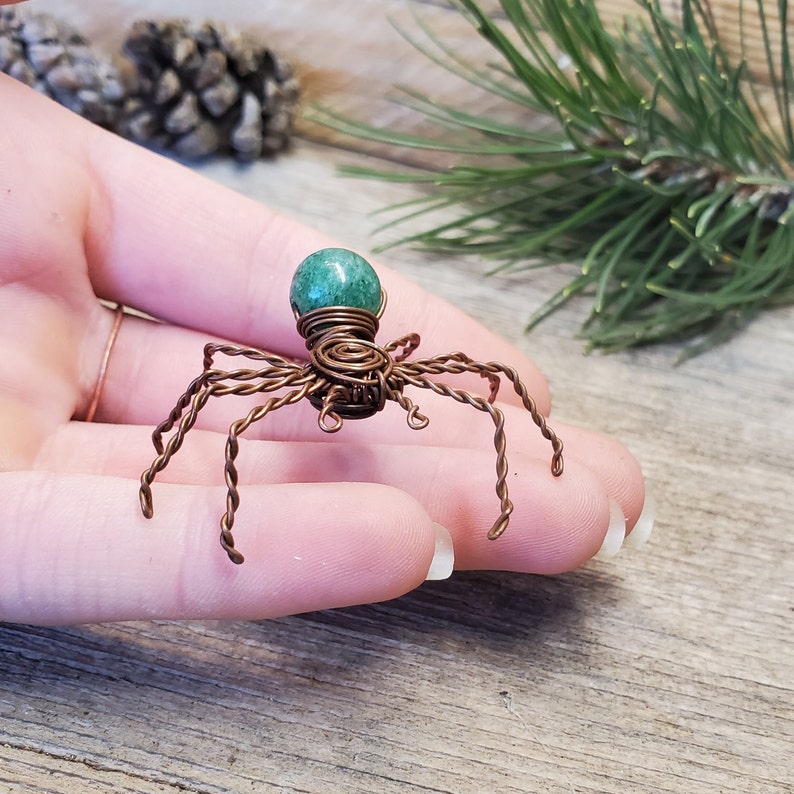 Rustic Spider Sculpture Handmade Copper Spider Recycled Copper Wire ...