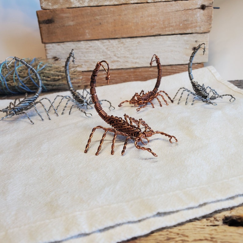 Handmade Wire Scorpion - Wire Sculpture - Recycled Wire - Wire Scorpion ...