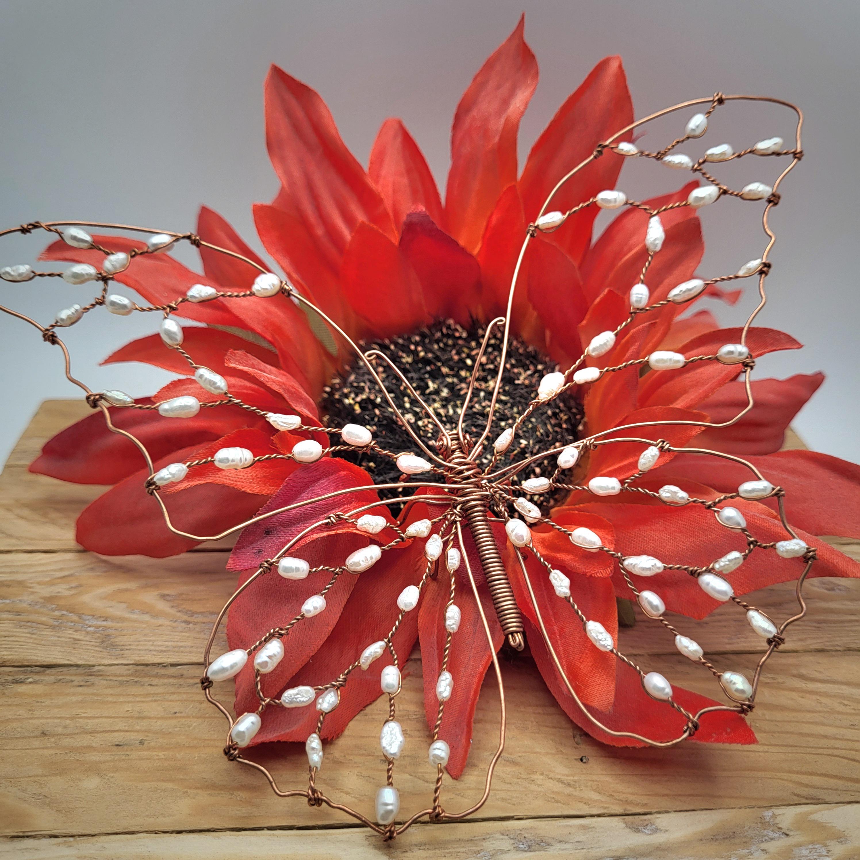 Handmade Wire Butterfly - Wire Sculpture - Recycled Copper Wire - Wire ...