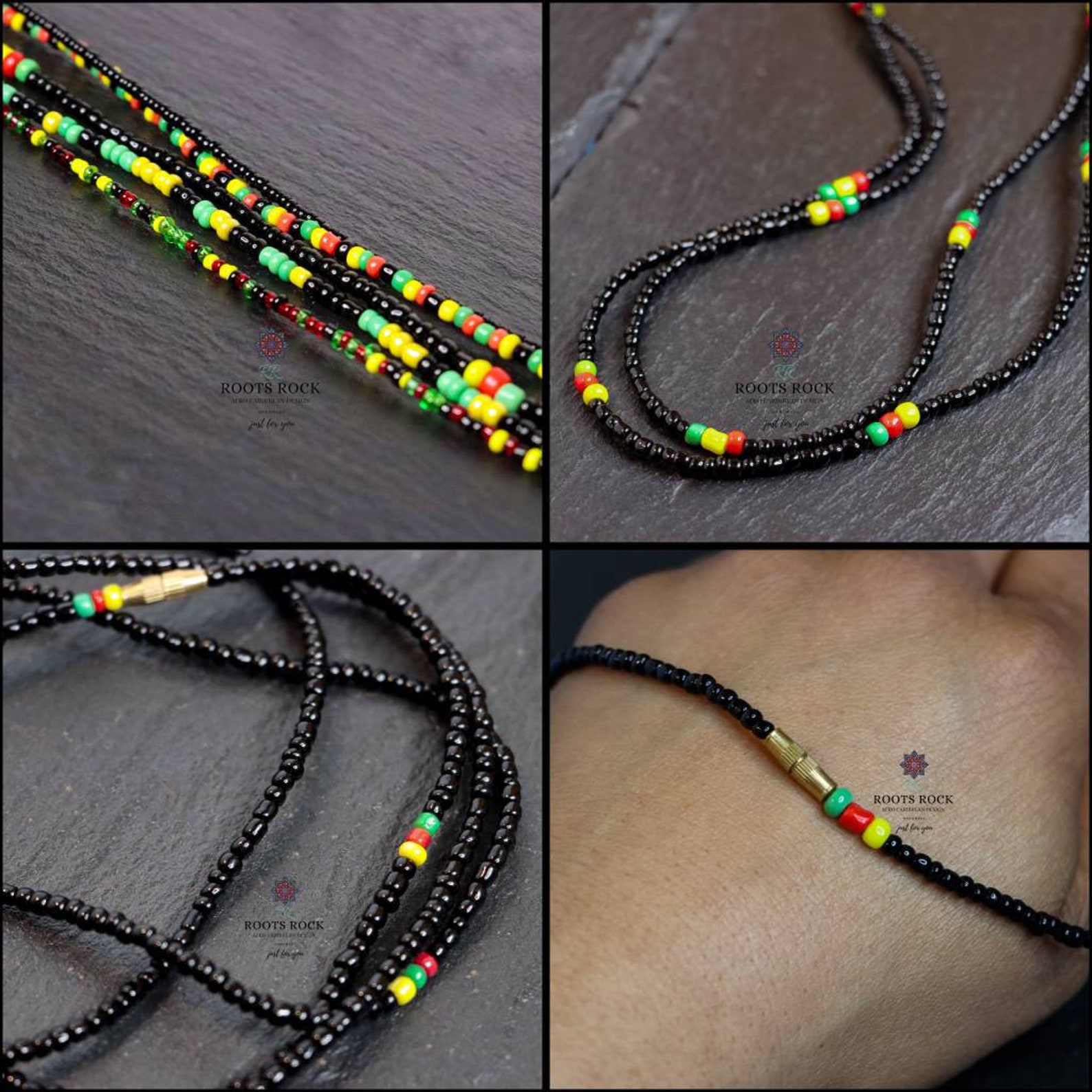 Rasta Waist Beads: African Cow Bone Belly Chain - Etsy