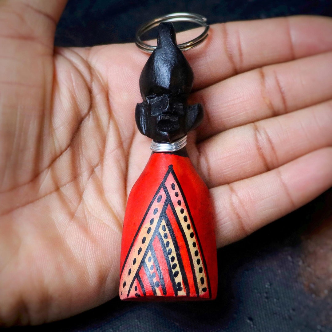 Kenyan Masai Keyring - African Tribal Keychain - Handcrafted Souvenir ...
