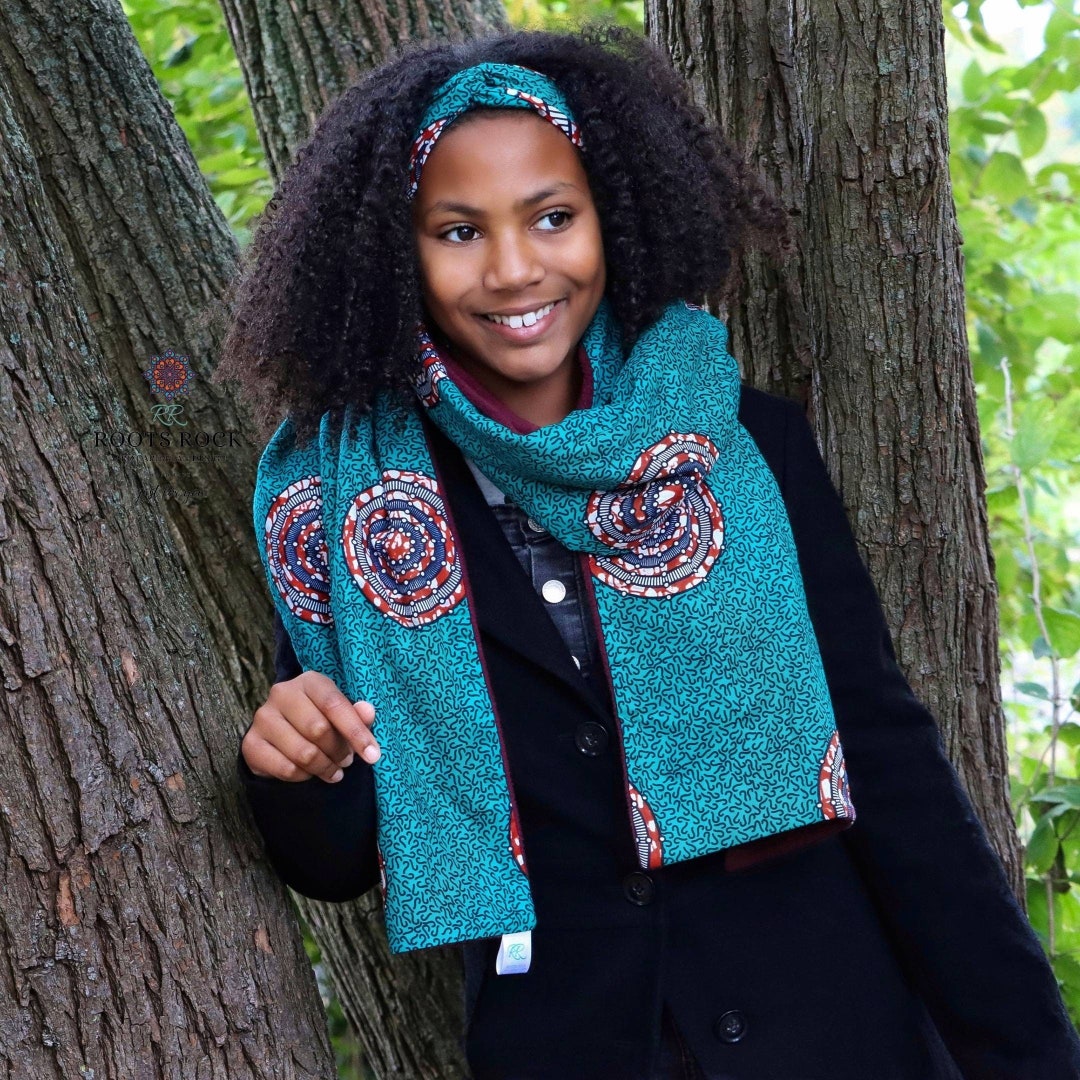 Fleece Lined Ankara Cotton Scarf - Handmade Winter Scarf - Etsy