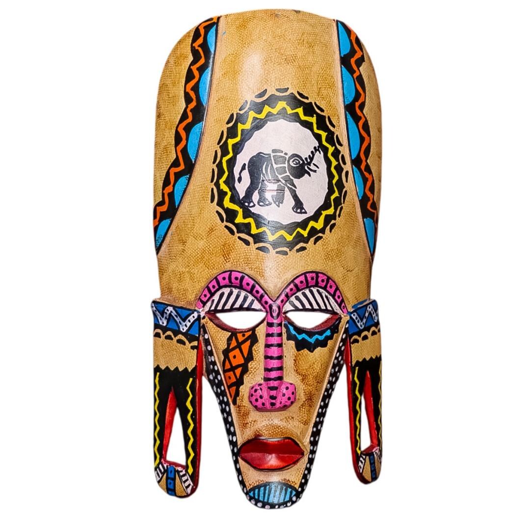 Hand Carved African Wooden Face Mask: Ethnic Wall Decor - Etsy