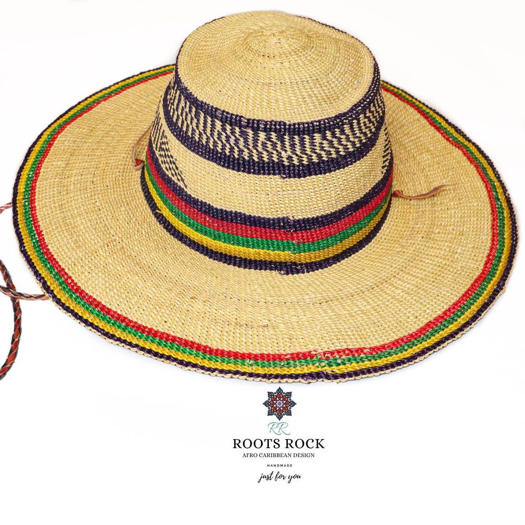 African Woven Straw Hat, Woven Sun Hat, Bolga Hat, Straw Hat, African ...