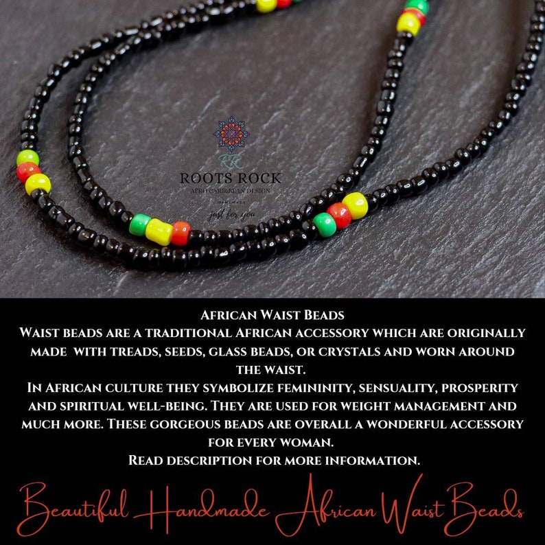 Rasta Waist Beads: African Cow Bone Belly Chain - Etsy