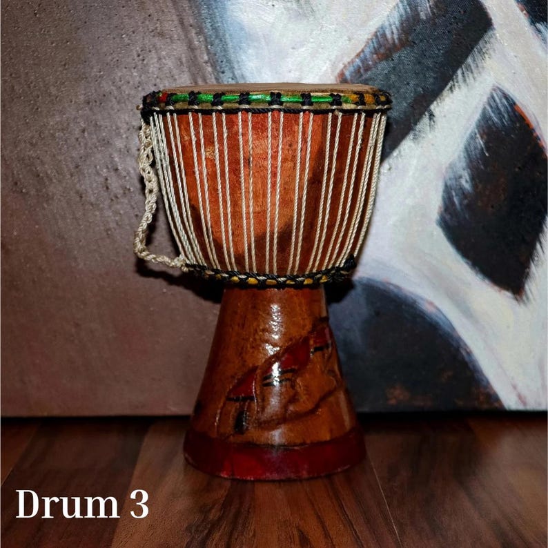 Hand-carved African Djembe Drum: Ethnic Wood Home Decor - Etsy