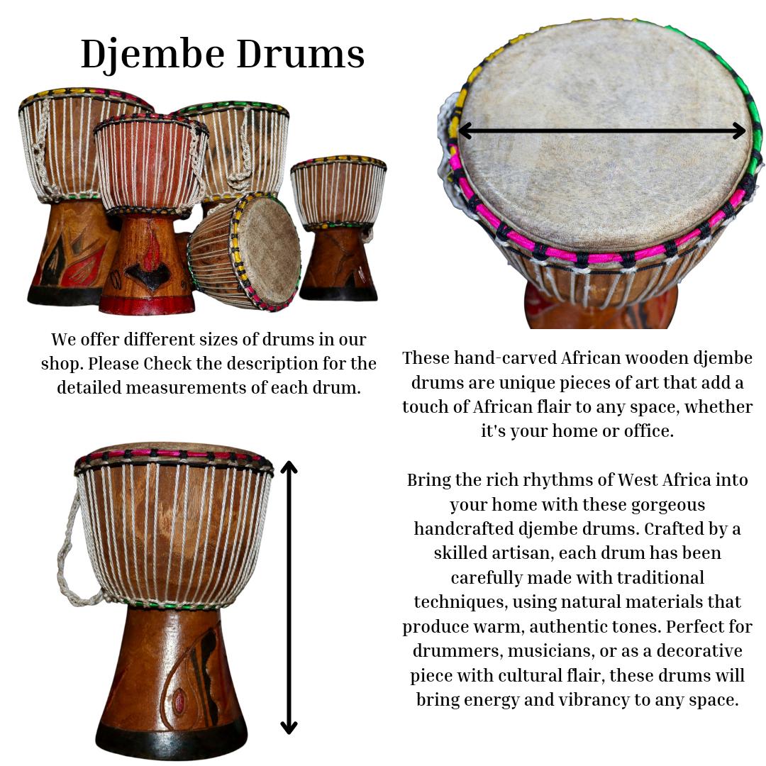 Hand-carved African Djembe Drum: Ethnic Wood Home Decor - Etsy