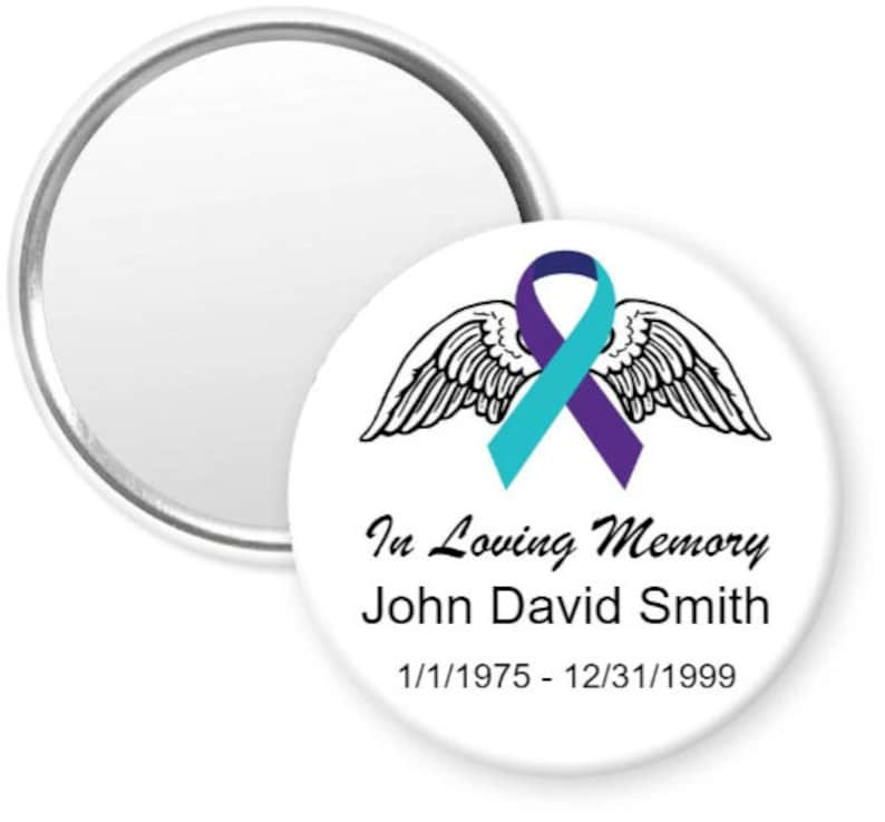 In Loving Memory Personalized Angel Wings Suicide Awareness - Etsy