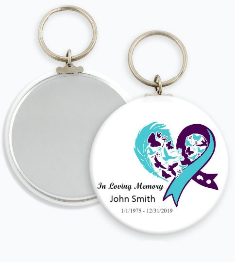 Personalized in Loving Memory Suicide Awareness Ribbon Button - Etsy