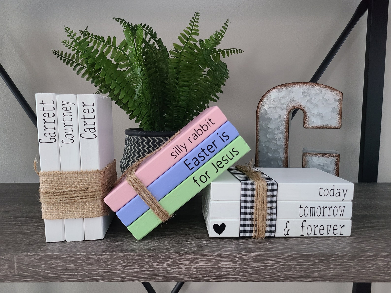 Mini Wooden Display Books - Etsy
