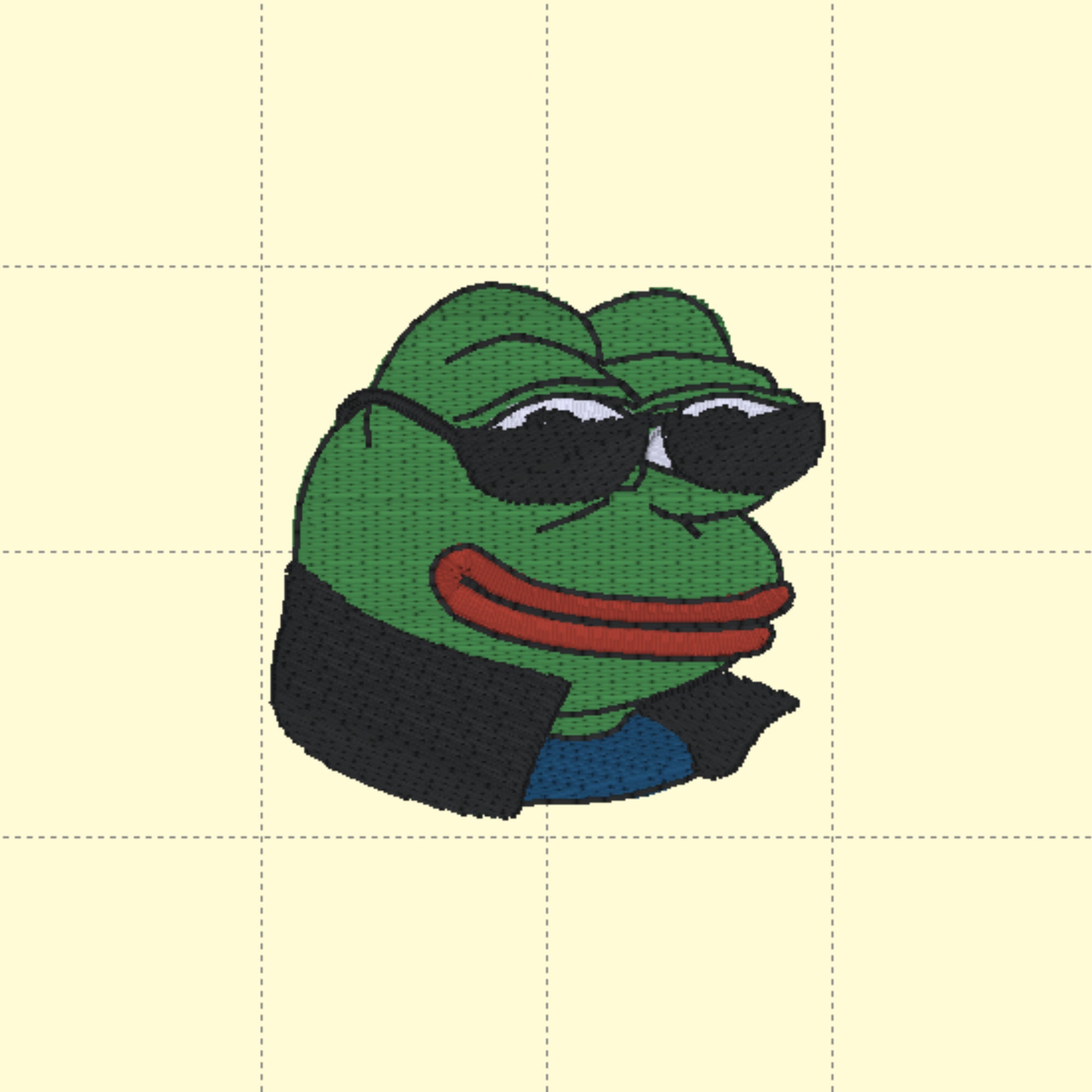 Cool Pepe the Frog Embroidery Design Pepe Pepe the Frog - Etsy