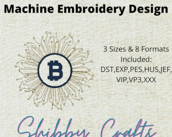 Bitcoin Machine Embroidery Design, Bitcoin Cryptocurrency, Embroidery ...