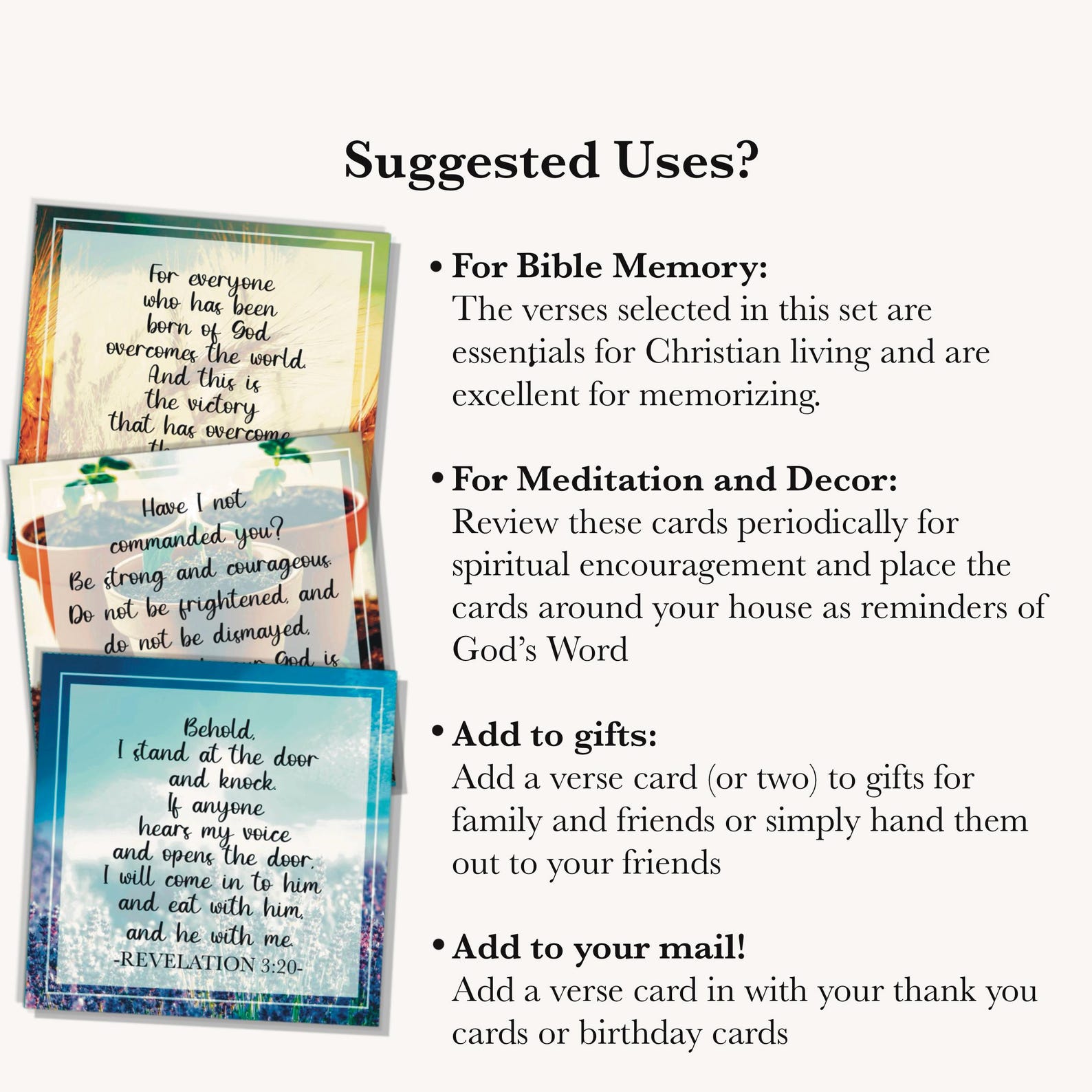 Bible Verse Cards Set | the Essential Christian Bible Verse Card Set of ...