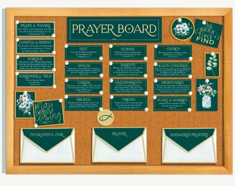 Prayer Board Kit Prayer Wall Printable, Scriptural Headers With Bible ...