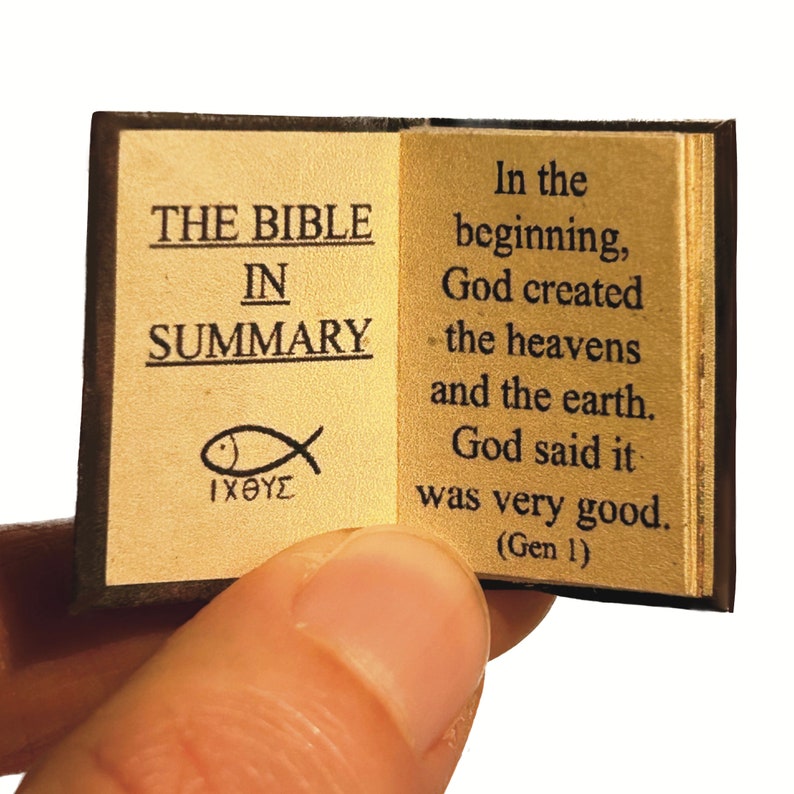 Bible Summary Miniature Book, Tiny Books, Mini Scripture and Verses ...