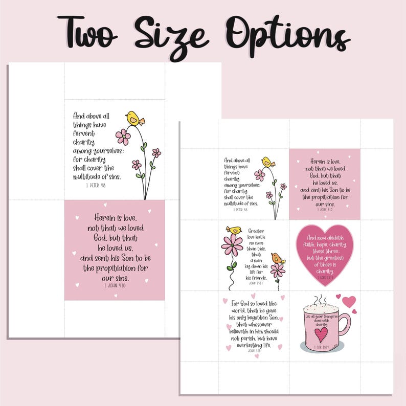 KJV Bible Verse Cards! God’s Love Memory Verses, Scripture Printable ...