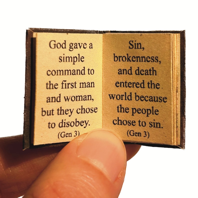 Bible Summary Miniature Book, Tiny Books, Mini Scripture and Verses ...