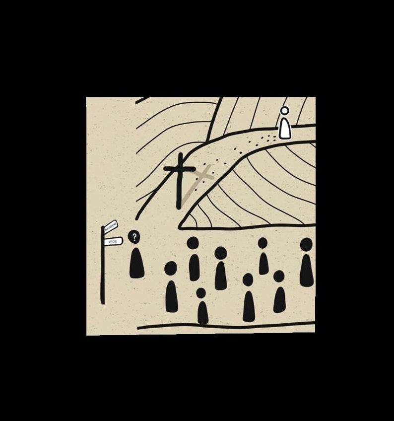 The Narrow Path Vs the Wide Path PRINTABLE| Original, Hand-drawn ...