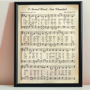 O Sacred Head, Now Wounded Printable | Good Friday Hymn Wall Art ...