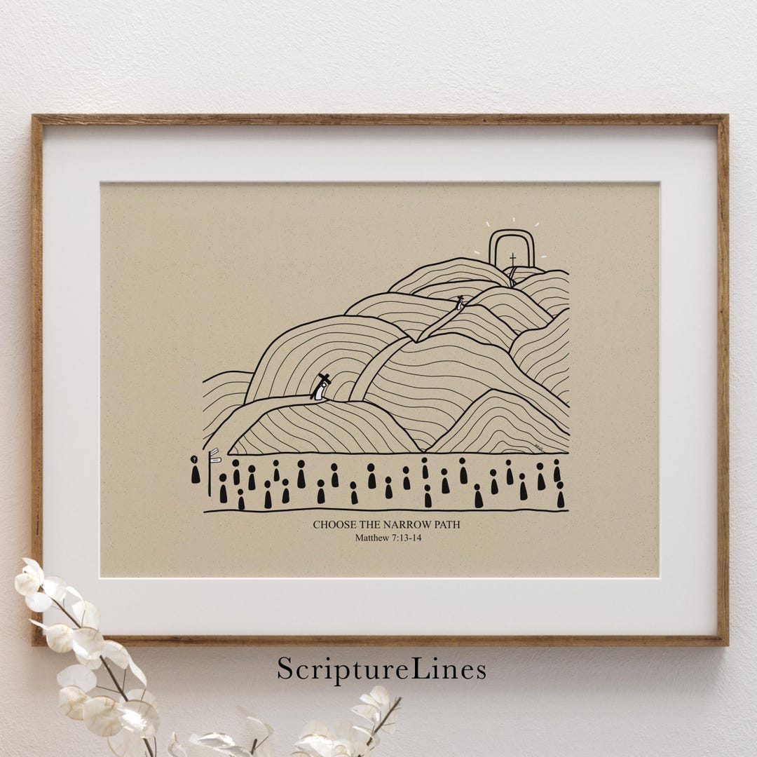 The Narrow Path Vs the Wide Path Printable • Modern Christian Wall ...