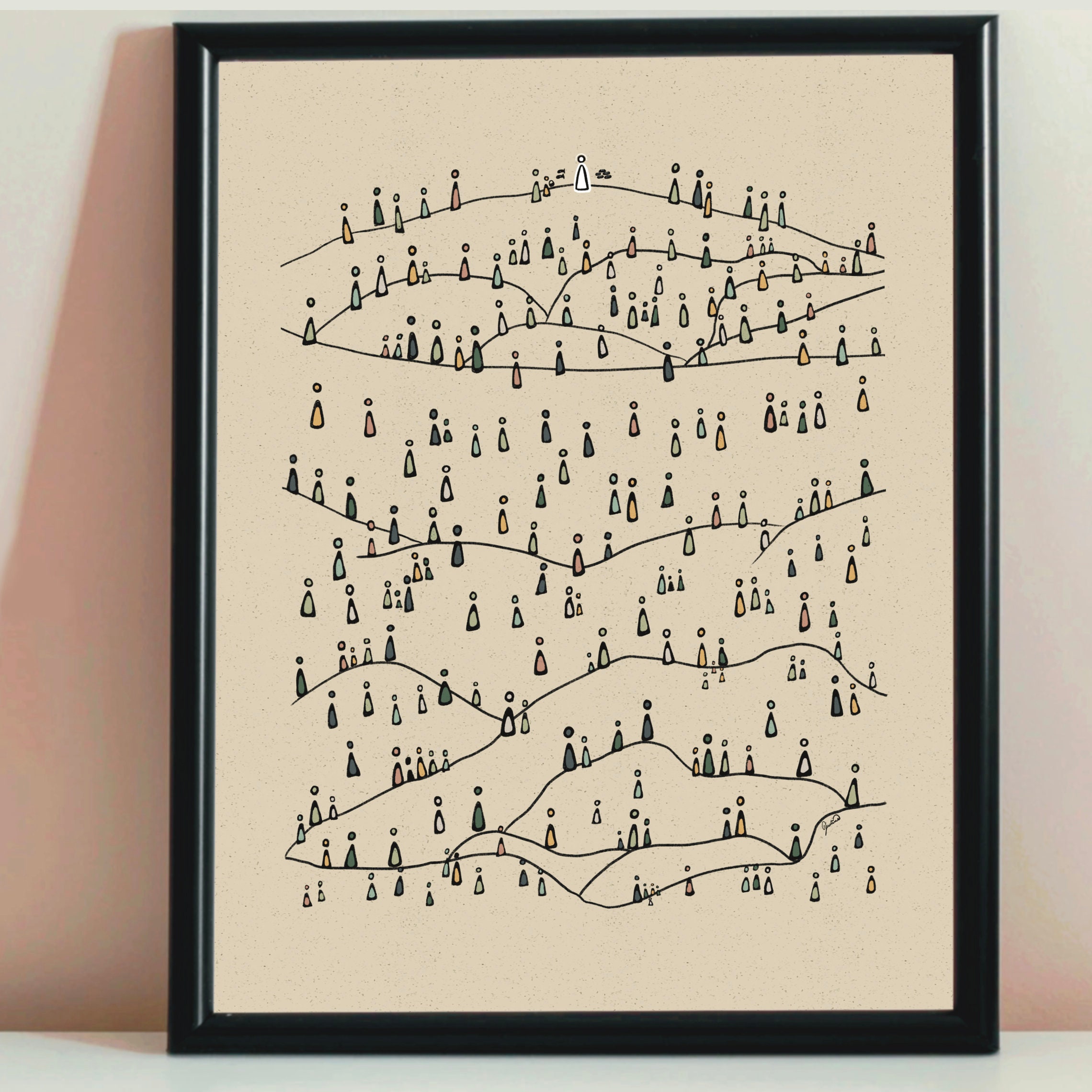 Jesus Feeding the Crowds PRINTABLE Original, Hand Drawn Wall Art ...