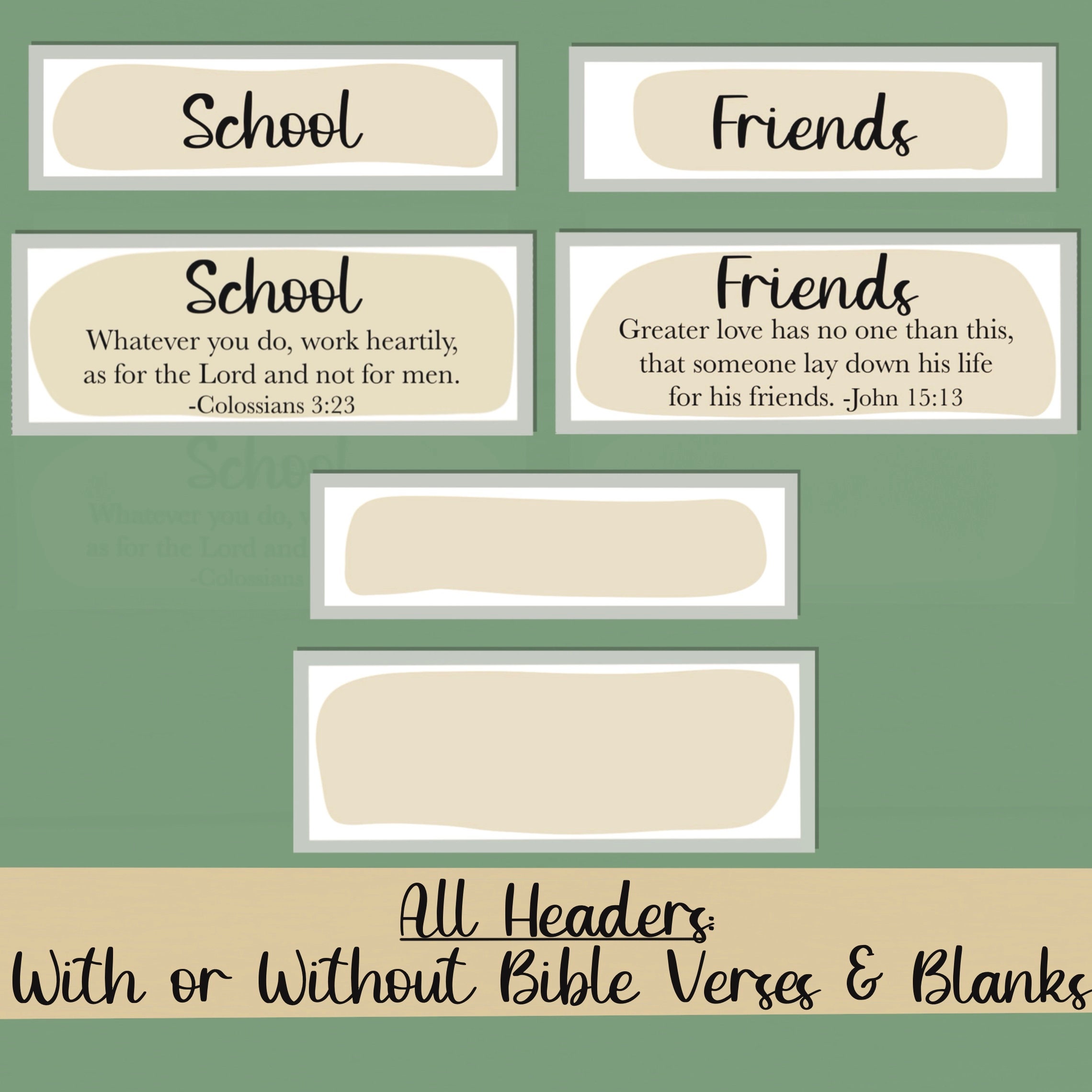 Prayer Board Kit Prayer Wall Printable, Scriptural Headers With Bible ...
