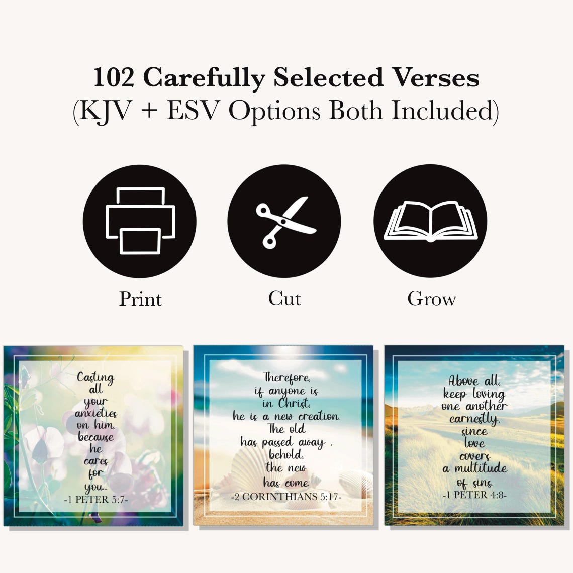 Bible Verse Cards Set | the Essential Christian Bible Verse Card Set of ...