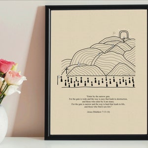 The Narrow Path Vs the Wide Path PRINTABLE| Original, Hand-drawn ...