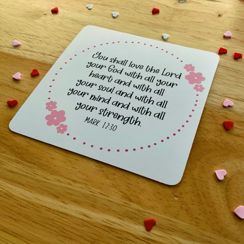 Valentine's Bible Verse Printable Cards, Scripture Cards on Love, God's ...