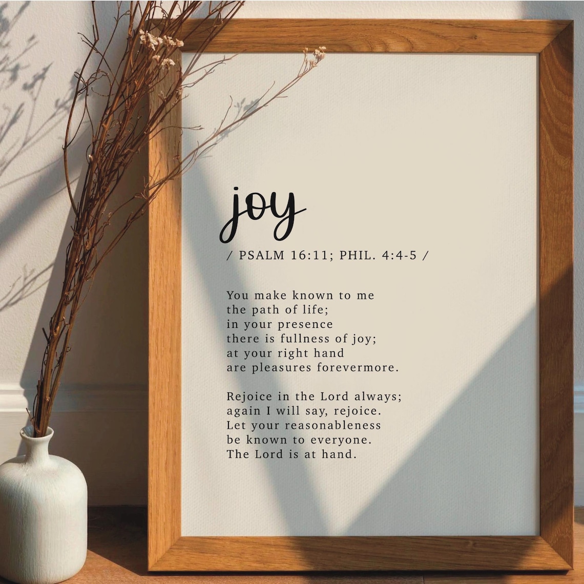 Joy Wall Art, Joy Definition Scripture Art, Bible Verse Wall Print ...